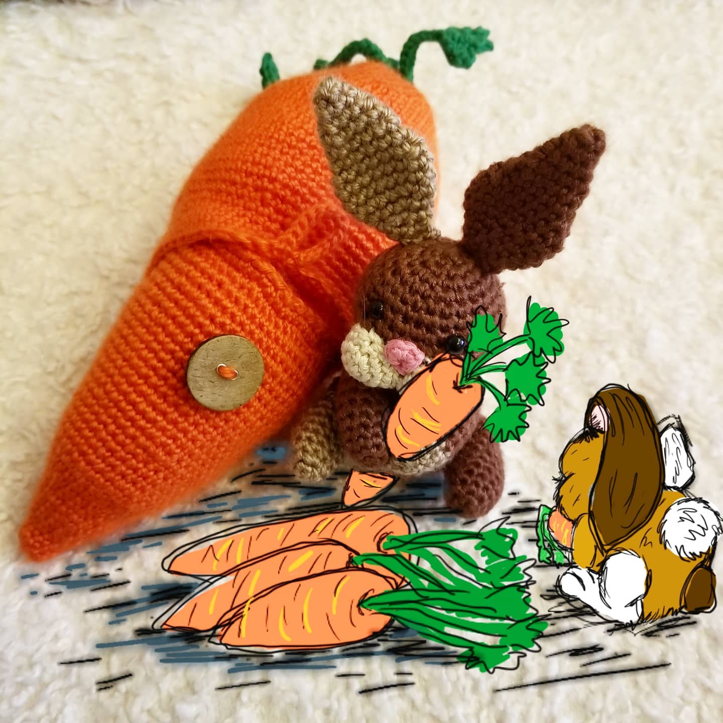 Carrot Bunny Amigurumi Free Crochet Pattern – Amigurumi